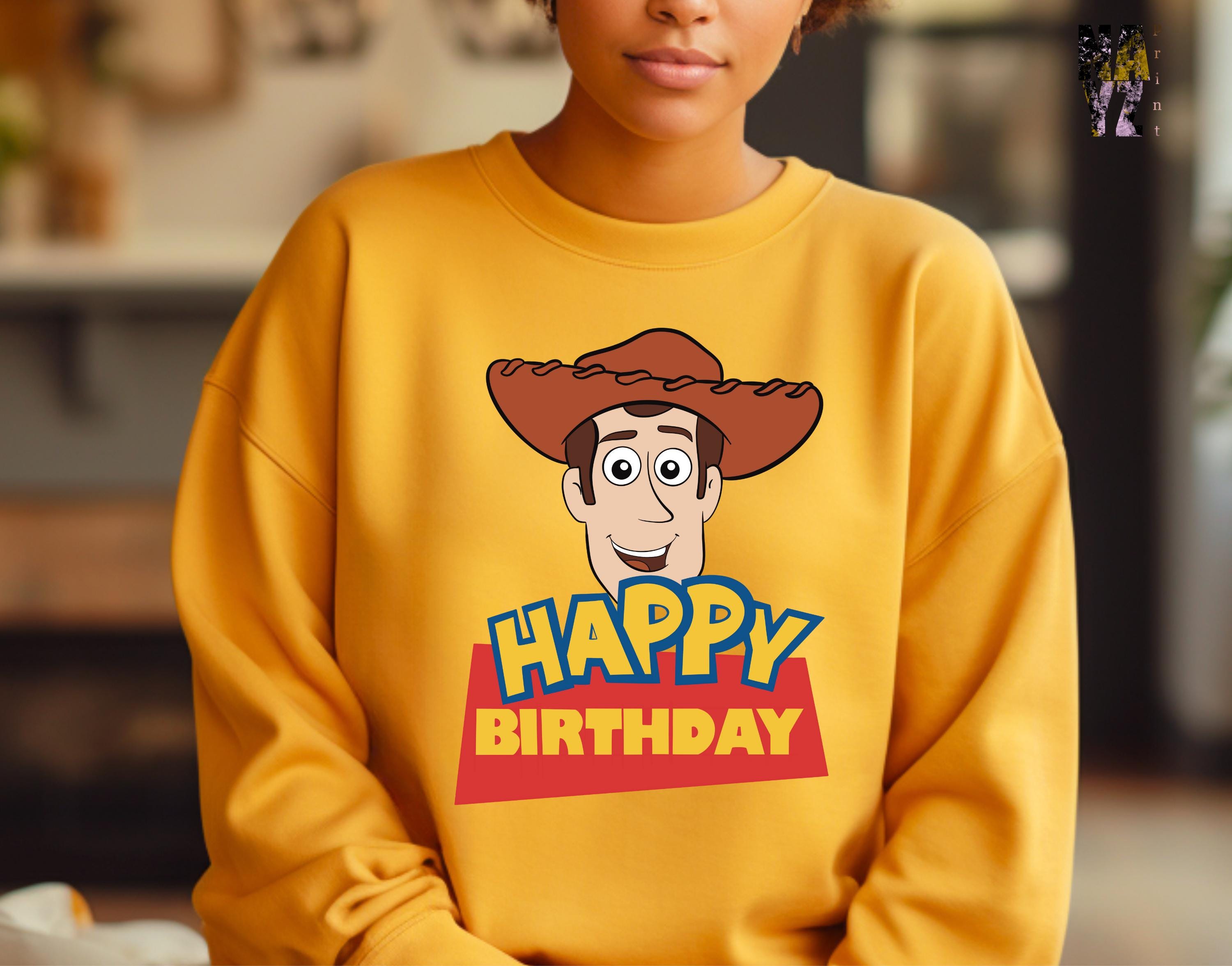 Toy Story Happy Birthday Sweatshirt, Disney Toy Story Sweatshirt, Buzz ...