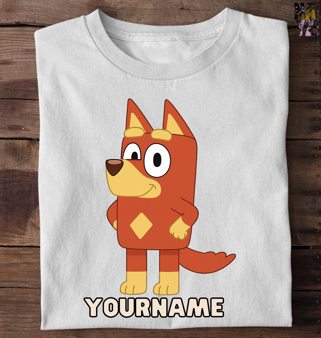 Custom Bluey Shirt, Personalized Mattching Bluey Tee, Cute Bluey ...