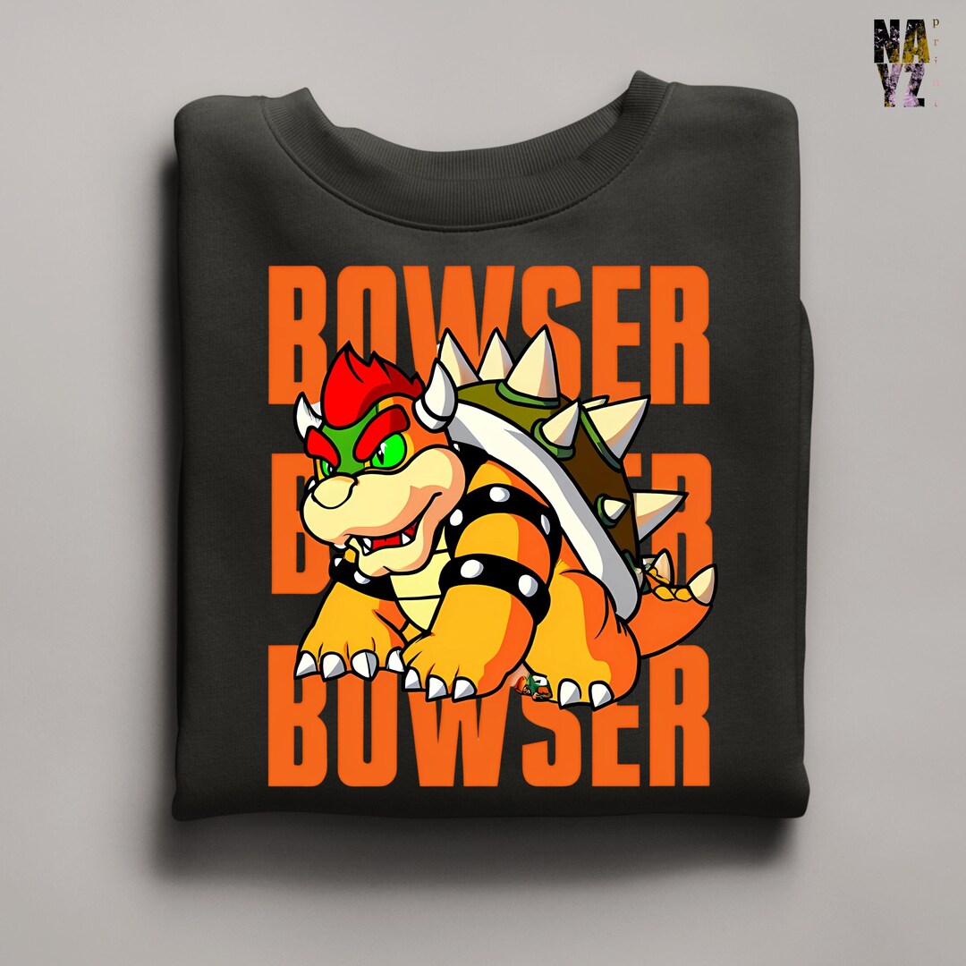 Super Mario Family Sweat, Bowser Sweatshirt, Super Mario Character ...