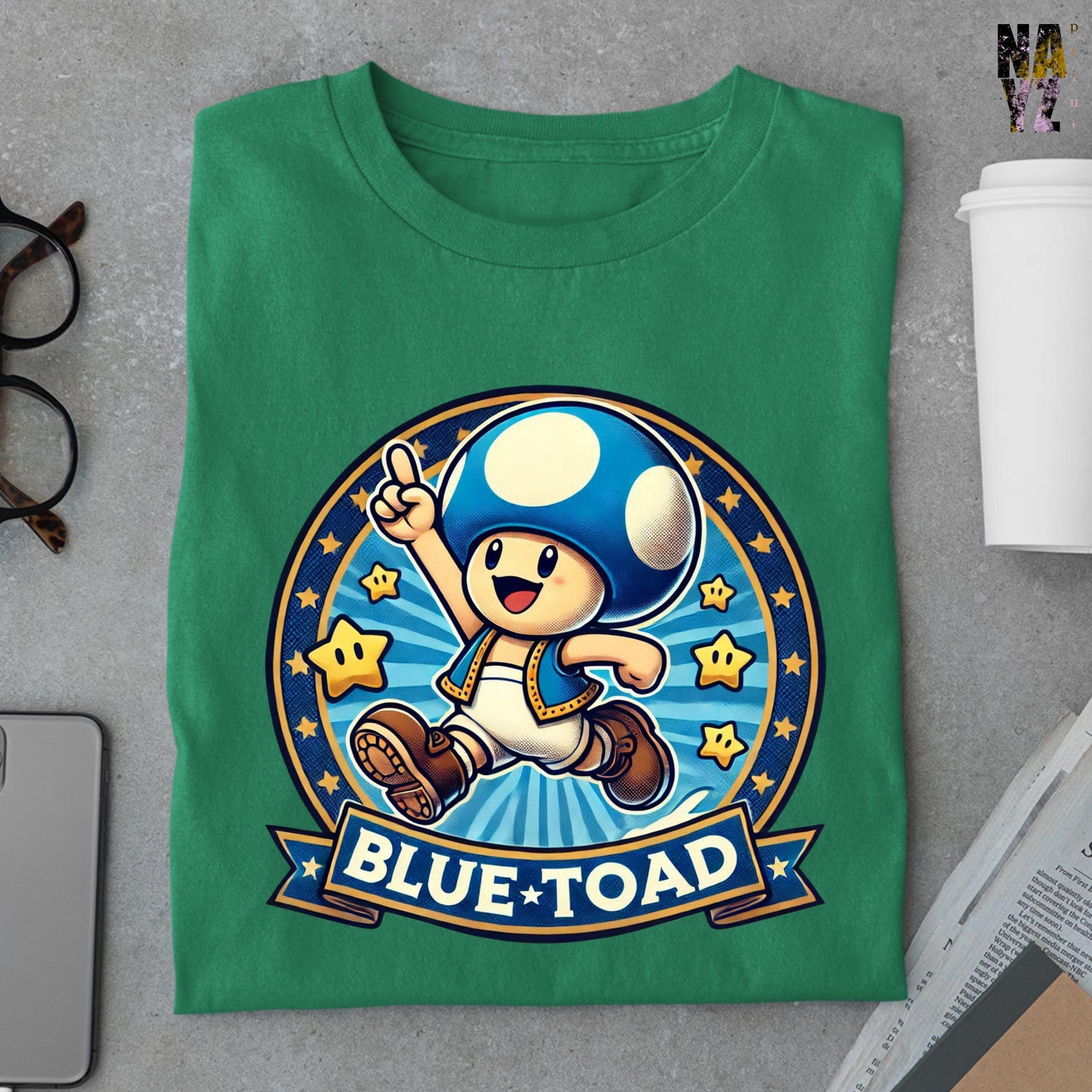 Blue Toad Mario Shirt, Super Mario Family Shirt, Super Mario Character ...