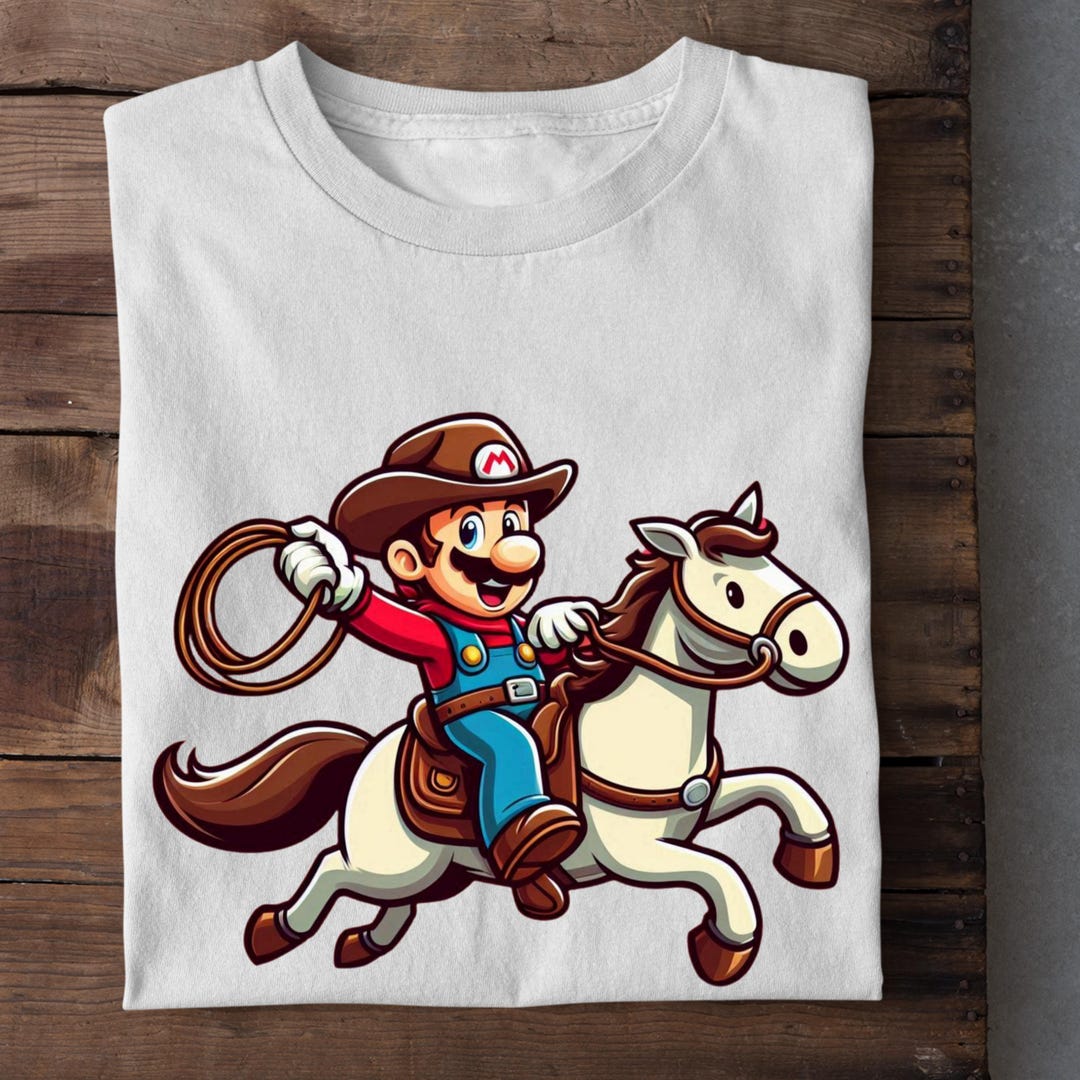 Mario Kart Shirt, Cowboy Mario Shirt, Nintendo World Shirt, Funny Mario ...