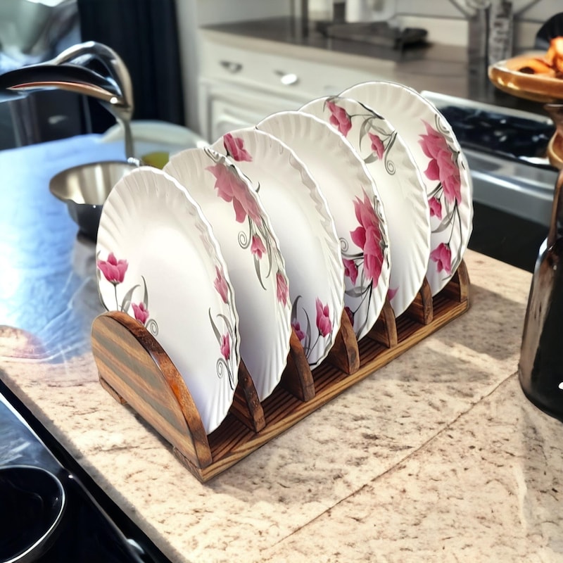 Wooden Plate Rack - Etsy