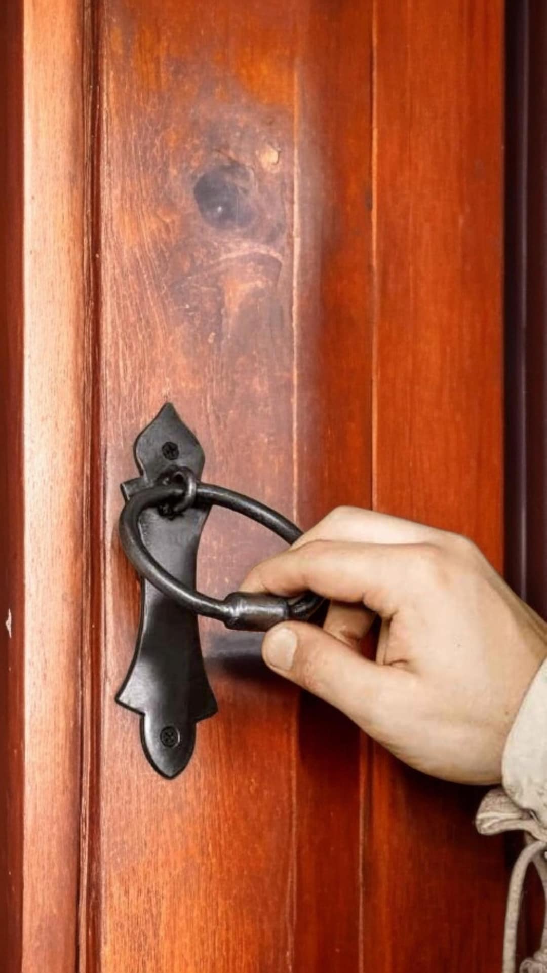 Medieval Hand Forged Iron Door Knocker – Gothic Vintage Hardware ...