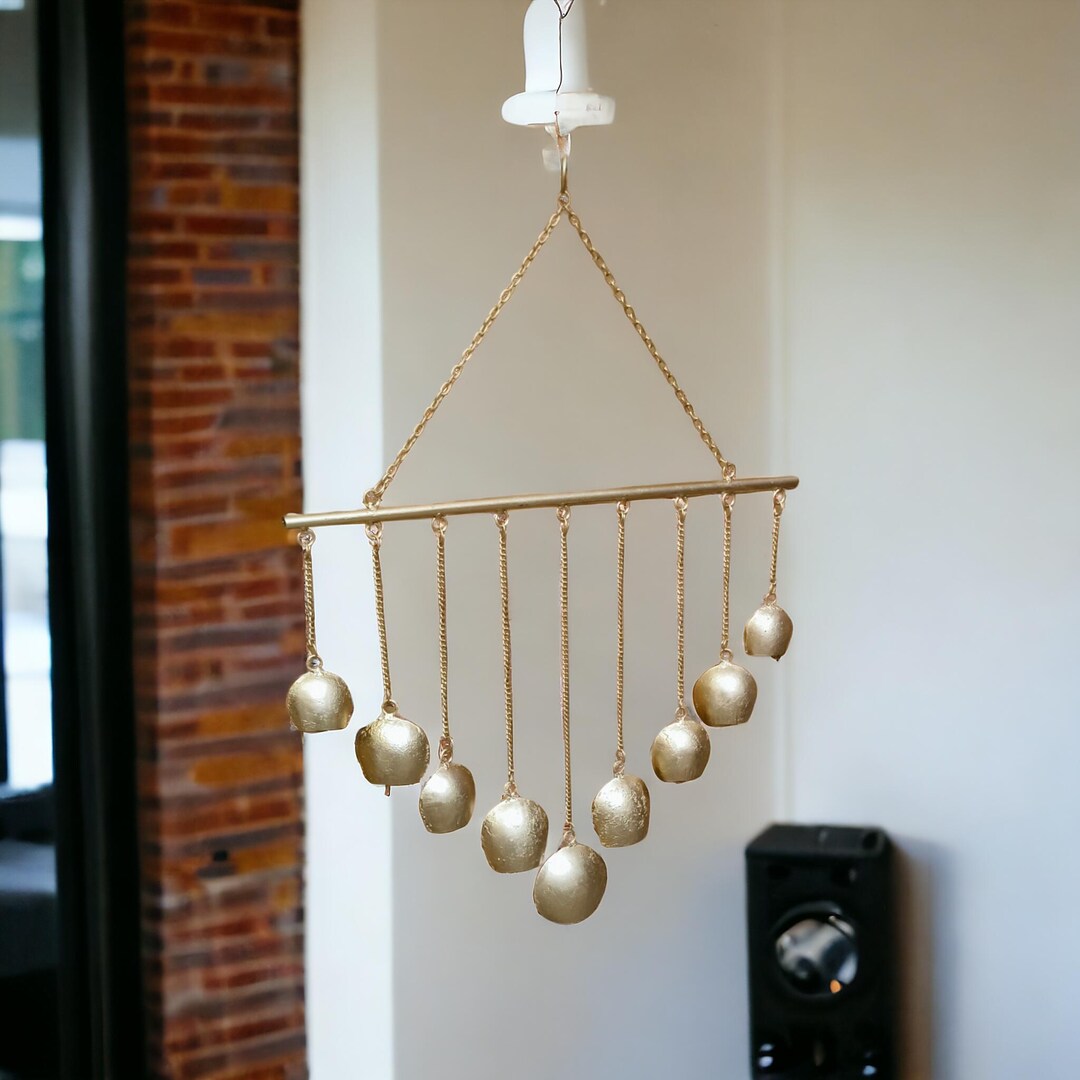 Rustic Metal Cow Bell Wind Chime: Feng Shui Wall Hanging - Etsy