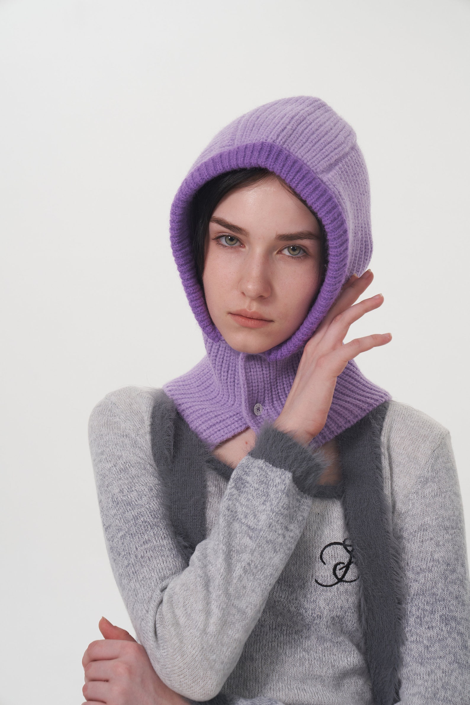 Handmade Knitted Balaclava Hat, Women Ladies Balaclava Beanie Hat ...