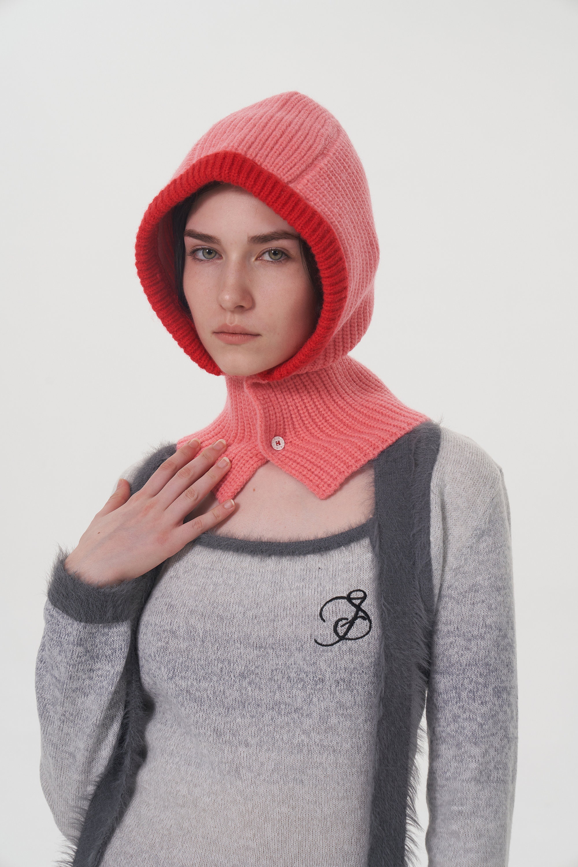 Handmade Knitted Balaclava Hat, Women Ladies Balaclava Beanie Hat ...