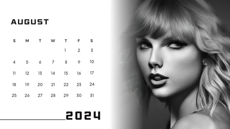 Taylor Swift Calendar 2024.taylorswift Png.taylorswift Digital Download ...