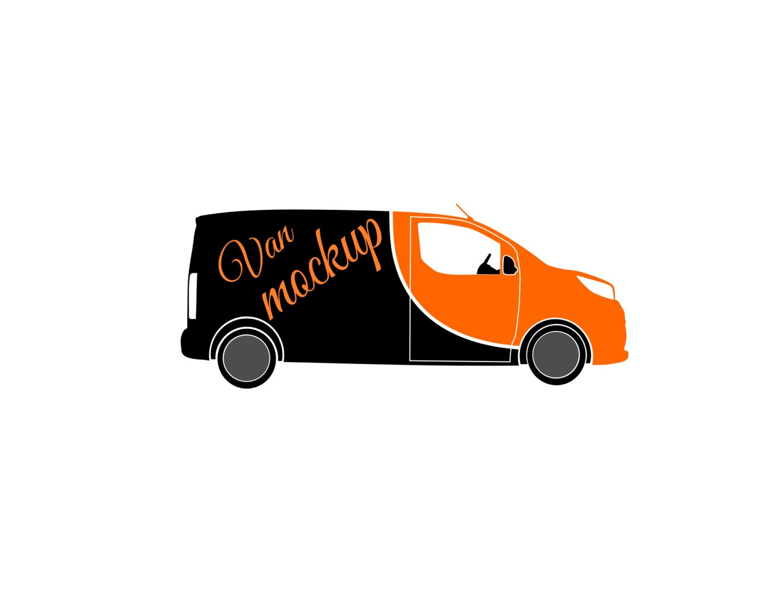 Van Logo Mockup Svg Png Van Mockup Template Delivery Car Mockup Svg ...