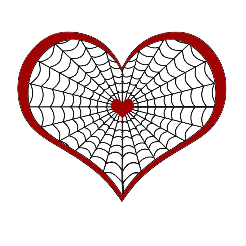 Spider Web Heart Svg.spider Web Heart Png.spider Web Png.spider Web ...