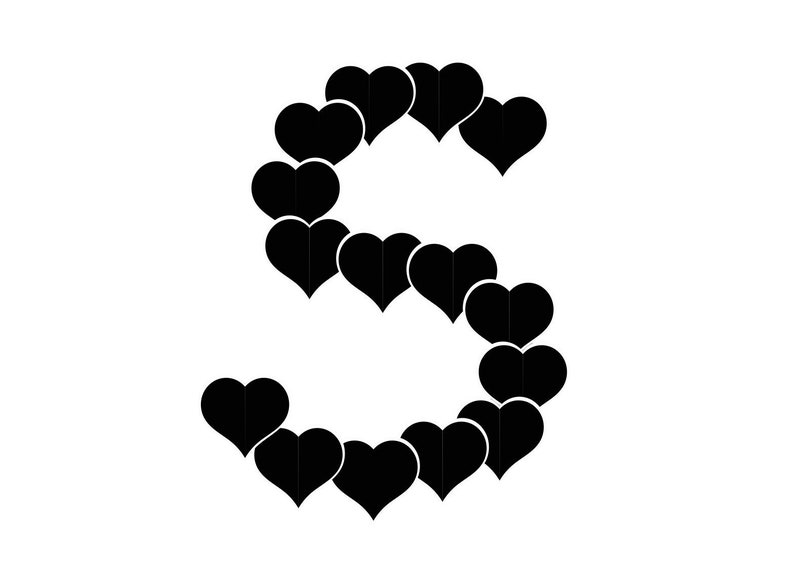 Heart Alphabet Svg Png.heart Letters Svg Png.easter Font Invitation ...