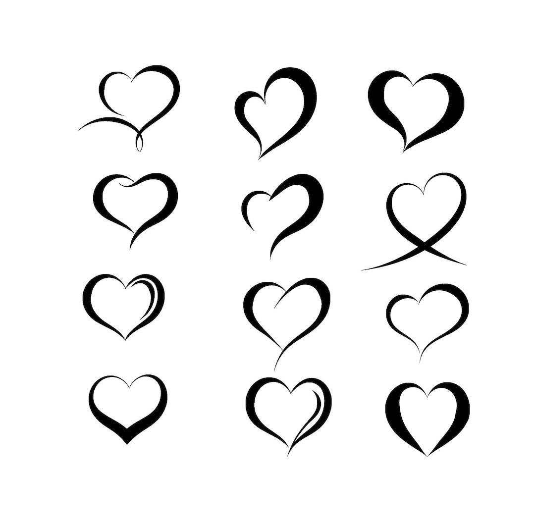 Heart Svg Bundle.heart Png Transparent.hand Drawn Heart Svg.broken ...