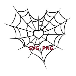 Spider Web Svg.spider Web Heart Svg Png.spiderweb Svg.spider Web Tshirt ...
