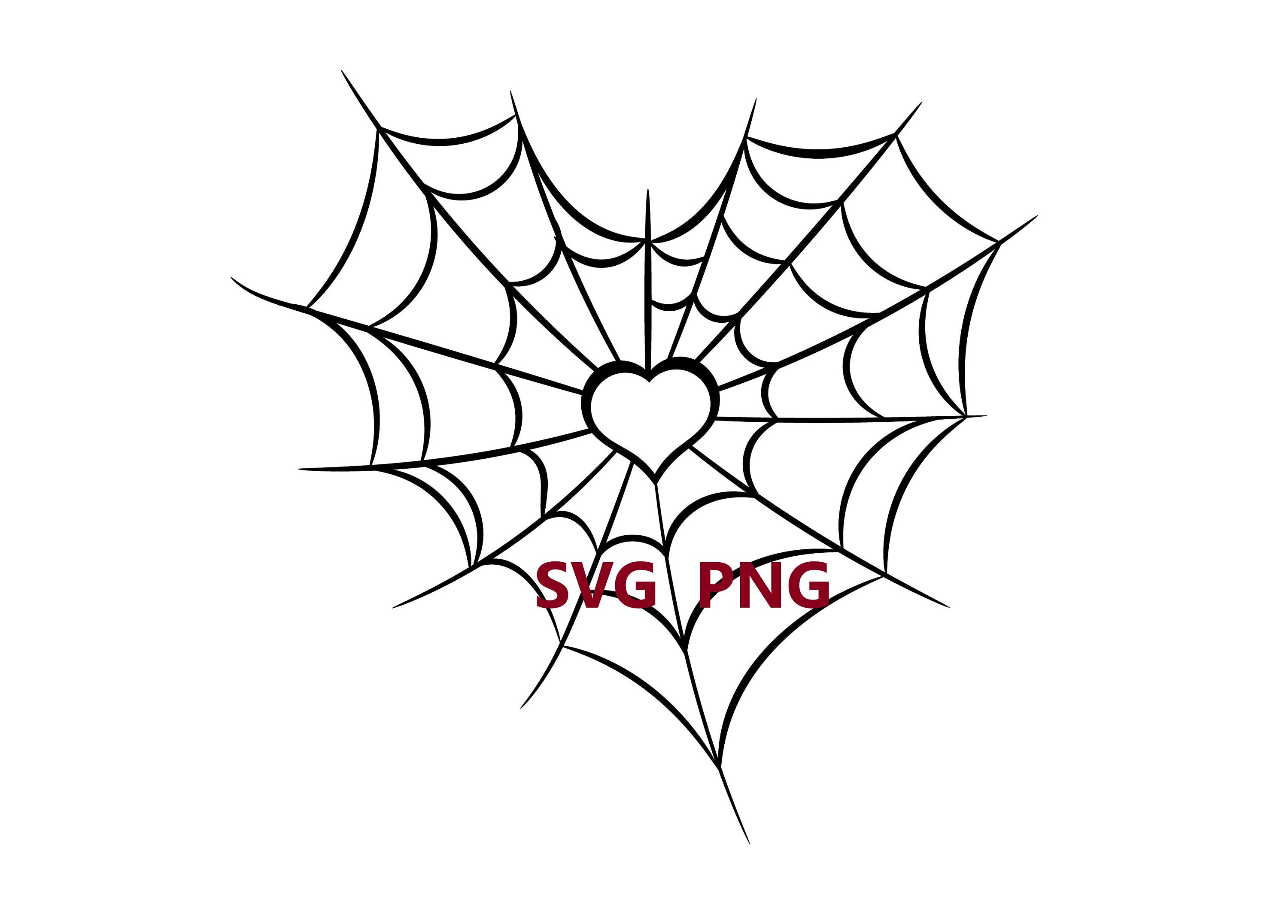 Spider Web Svg.spider Web Heart Svg Png.spiderweb Svg.spider Web Tshirt ...