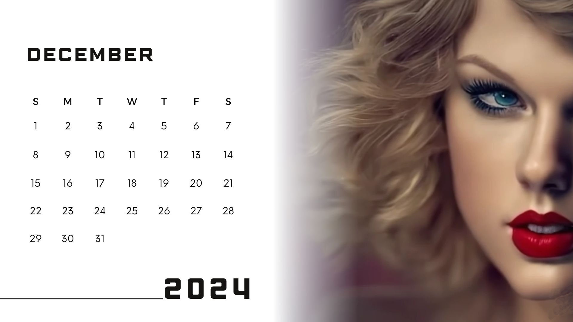 Taylor Swift Calendar 2024.taylor Swift Png.taylor Swift Poster ...