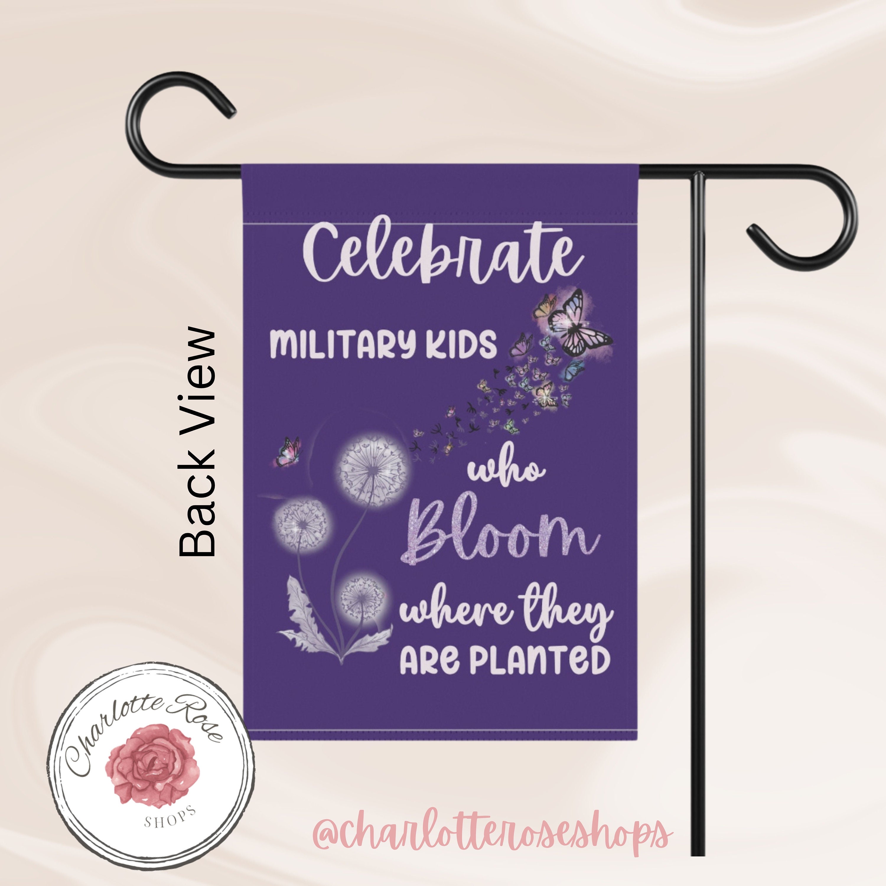 Celebrate Military Kids April Garden Flag, Military Kids Bloom Where ...