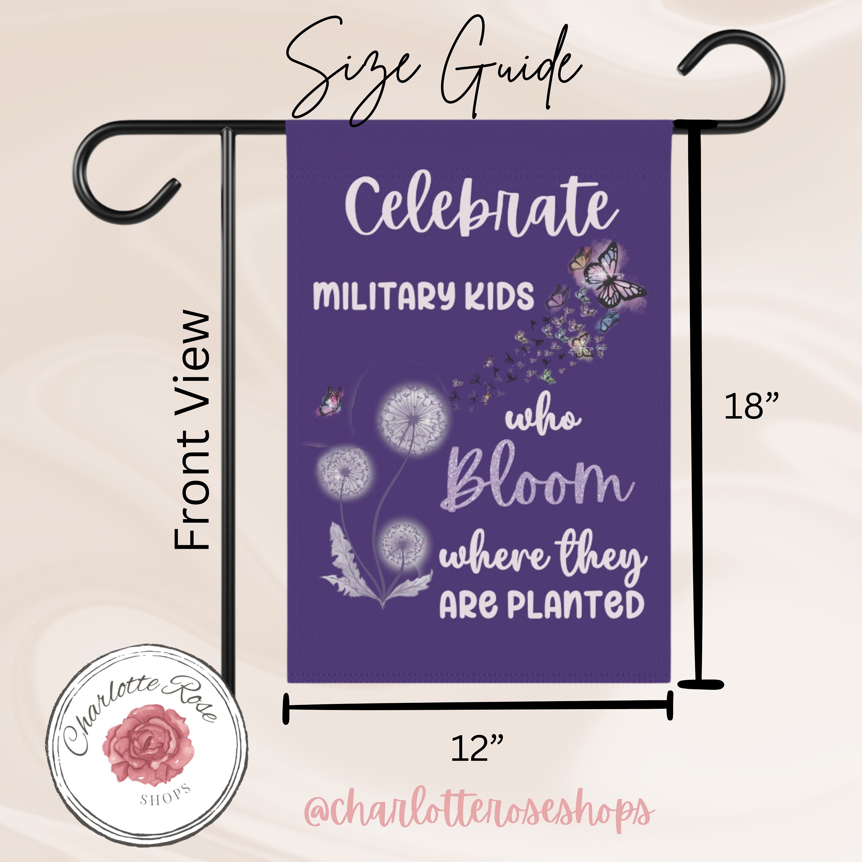 Celebrate Military Kids April Garden Flag, Military Kids Bloom Where ...