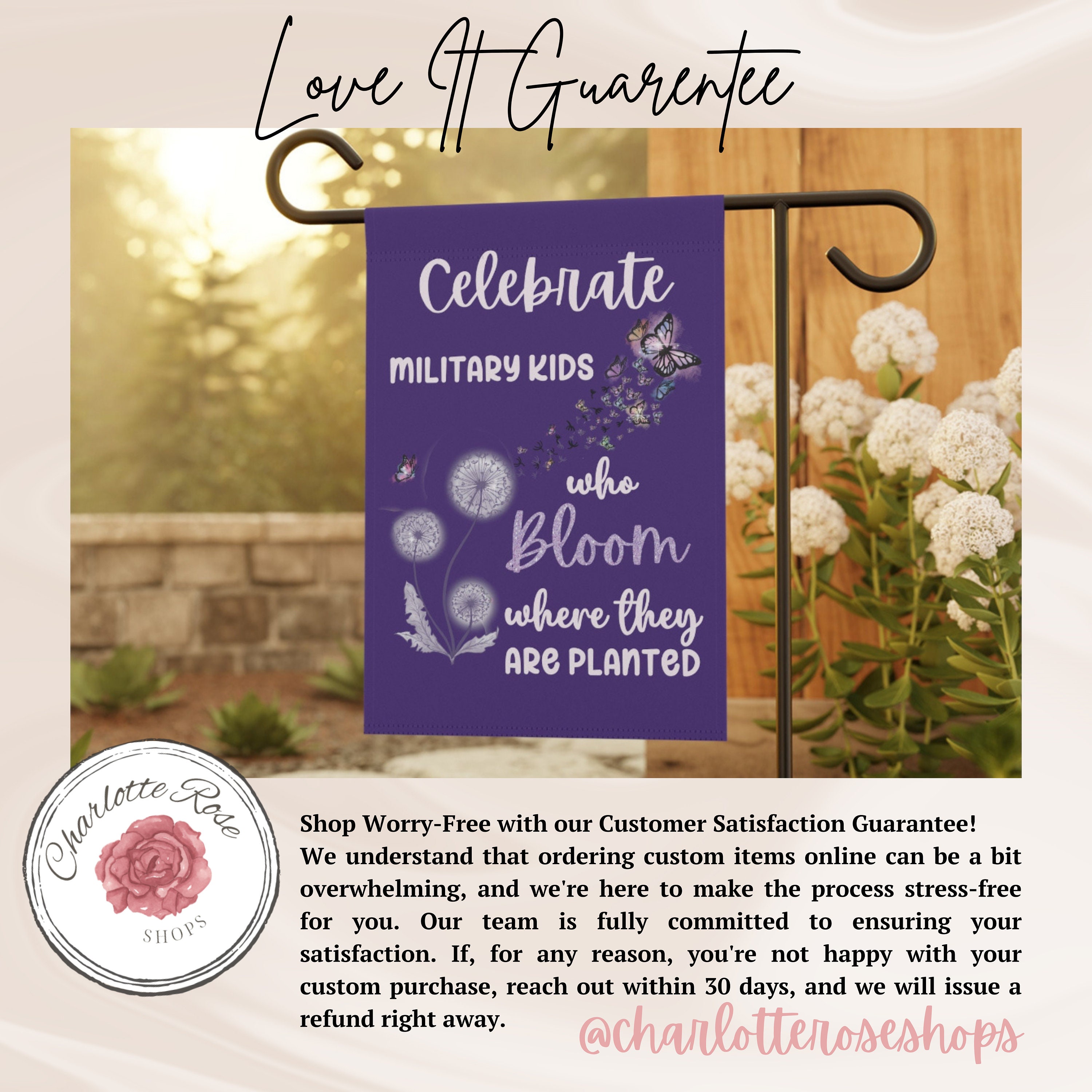 Celebrate Military Kids April Garden Flag, Military Kids Bloom Where ...
