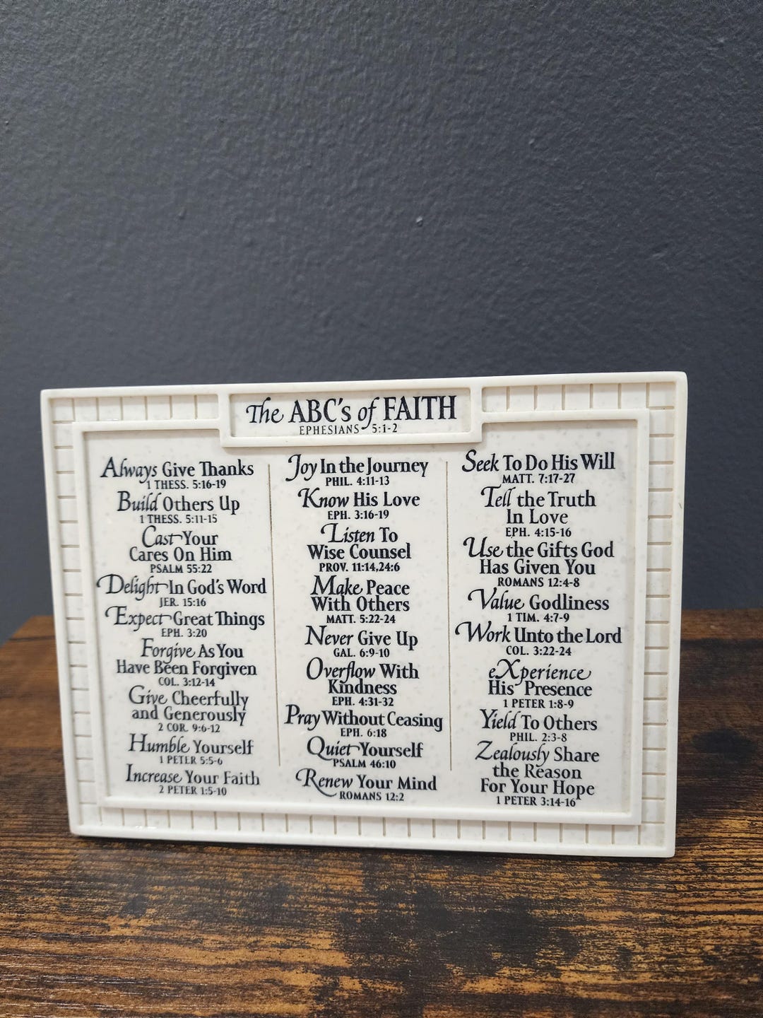 Large Abc's of Faith Plaque Lighthouse Christian Products - Etsy