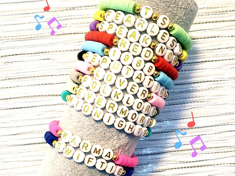 12 Piece Eras Tour Taylor Swift Friendship Bracelets, TS Stickers, Eras ...