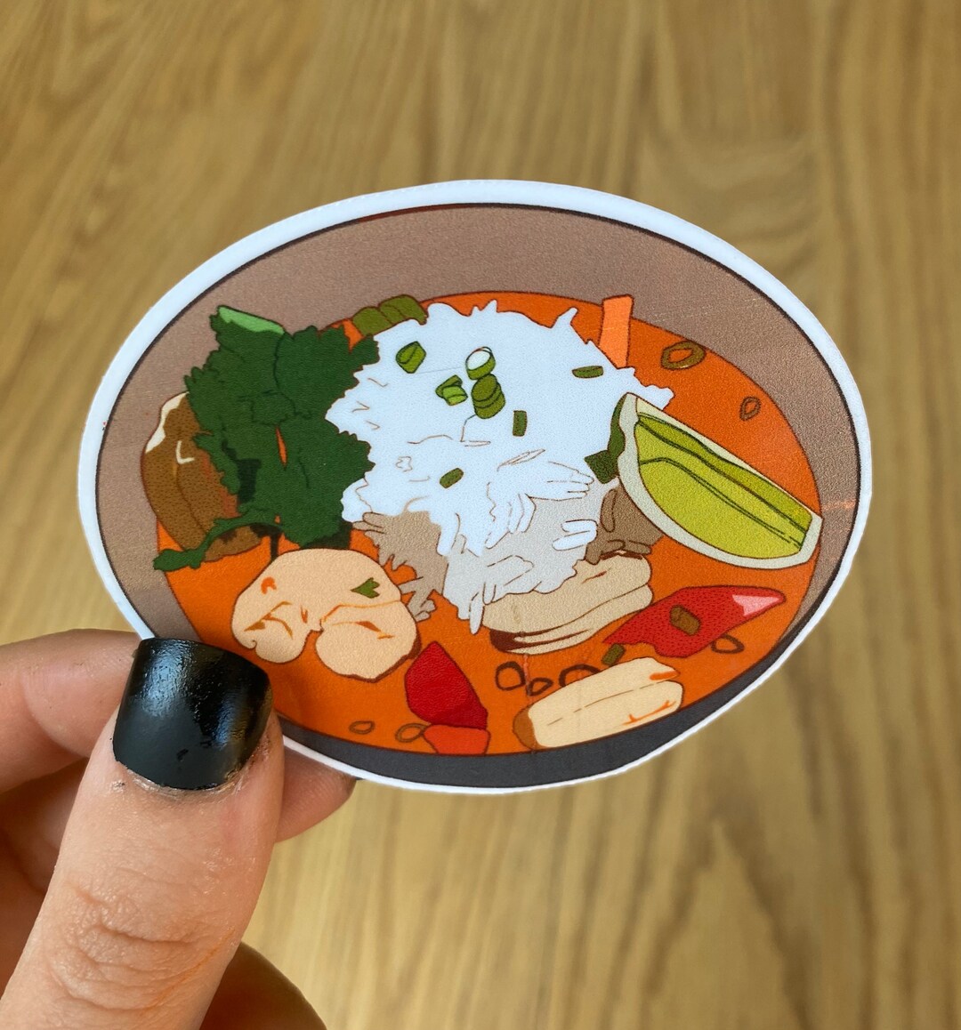Thai Shrimp Soup Vinyl Sticker - Etsy