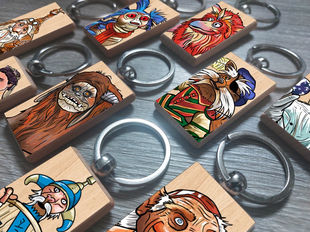 Labyrinth Keyring, Fantasy Keychain Wood Keyfob - Etsy UK