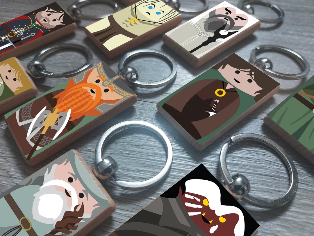 Lord of the Rings Keyring, Cute LOTR Keychain, Tolkien Keyfob - Etsy