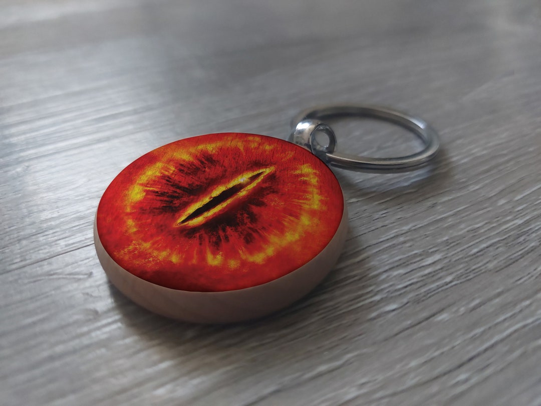 Lord of the Rings Round Keyring Eye of Sauron Handmade - Etsy