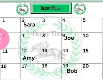 Instant Download, Printable 2024 Derby Betting Game , Hat Draw Derby ...