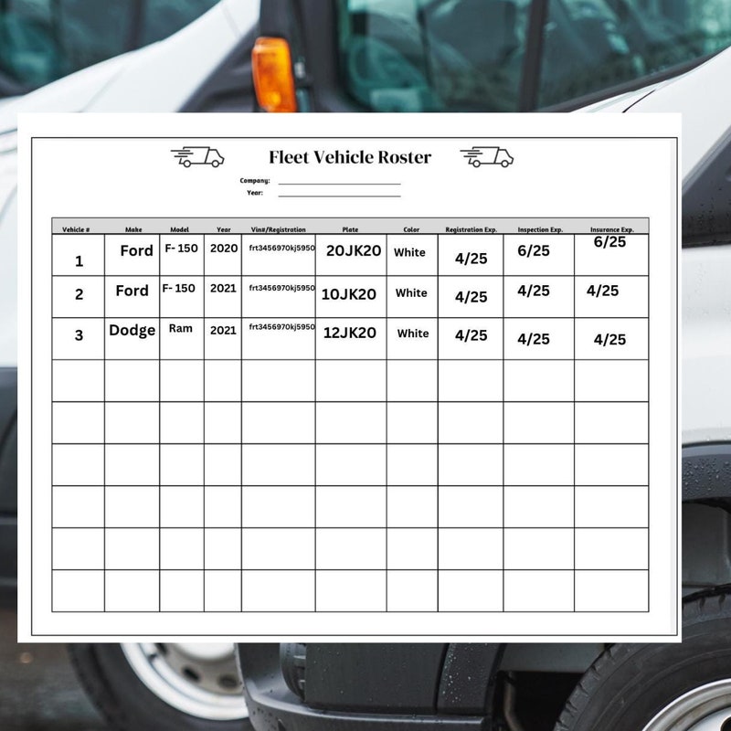 Fleet Maintenance - Etsy