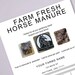 Horse Manure Advertising Poster, Tear Away Flyer Premium Horse Manure ...