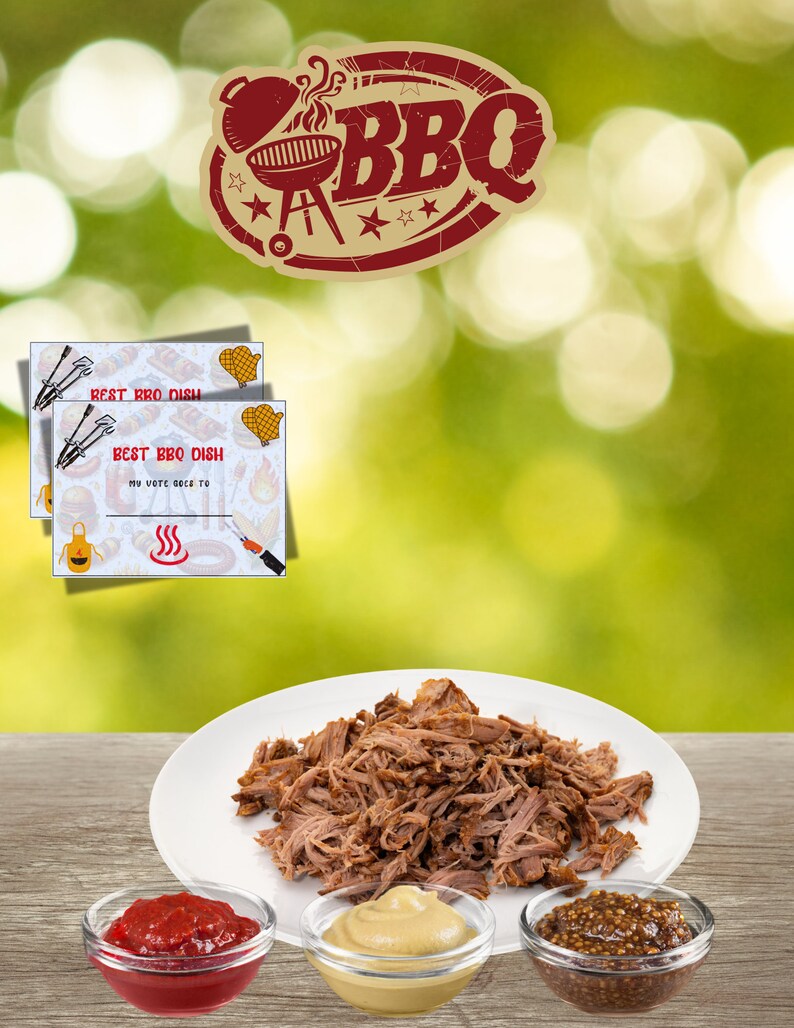 BBQ Cook-off Voting Ballots, Printable Contest Cards, BBQ Competition ...