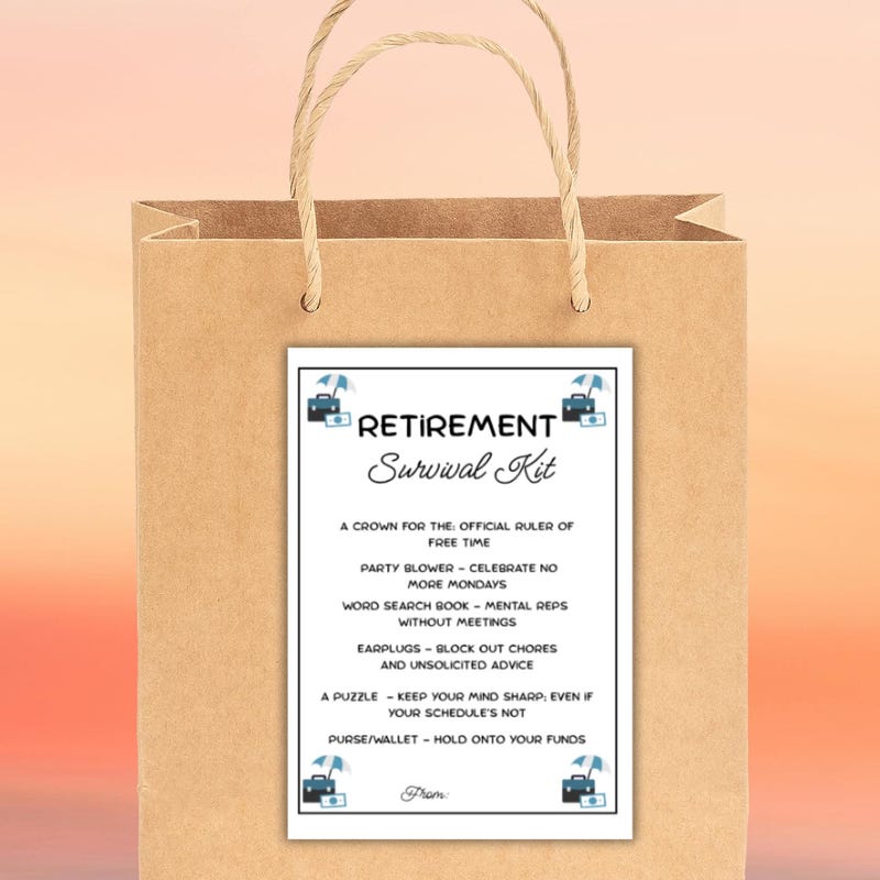 Retirement Survival Kit - Etsy