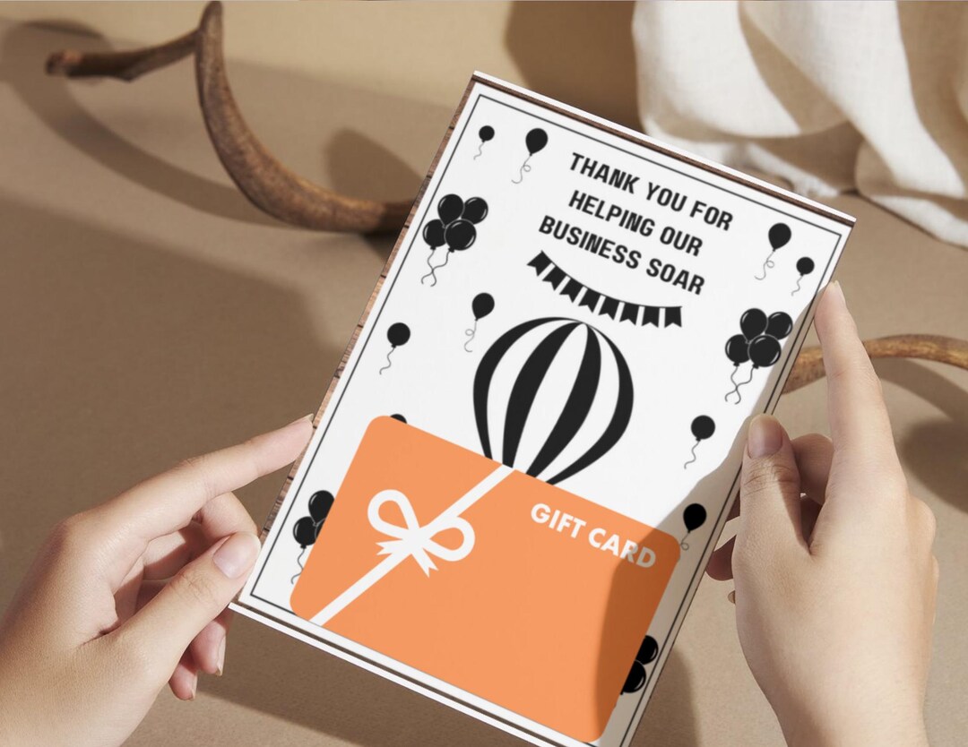 Printable Referral Thank You Gift Card Holder for Business Referrals ...