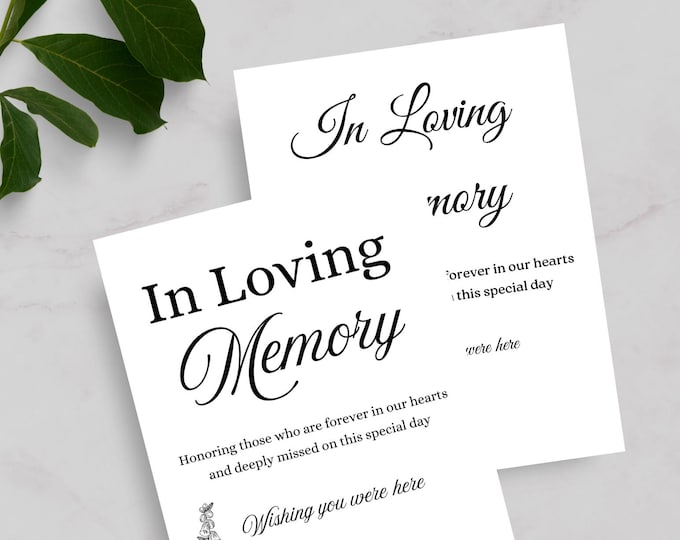 Modern in Loving Memory Sign Template, Custom Name Memory Sign ...