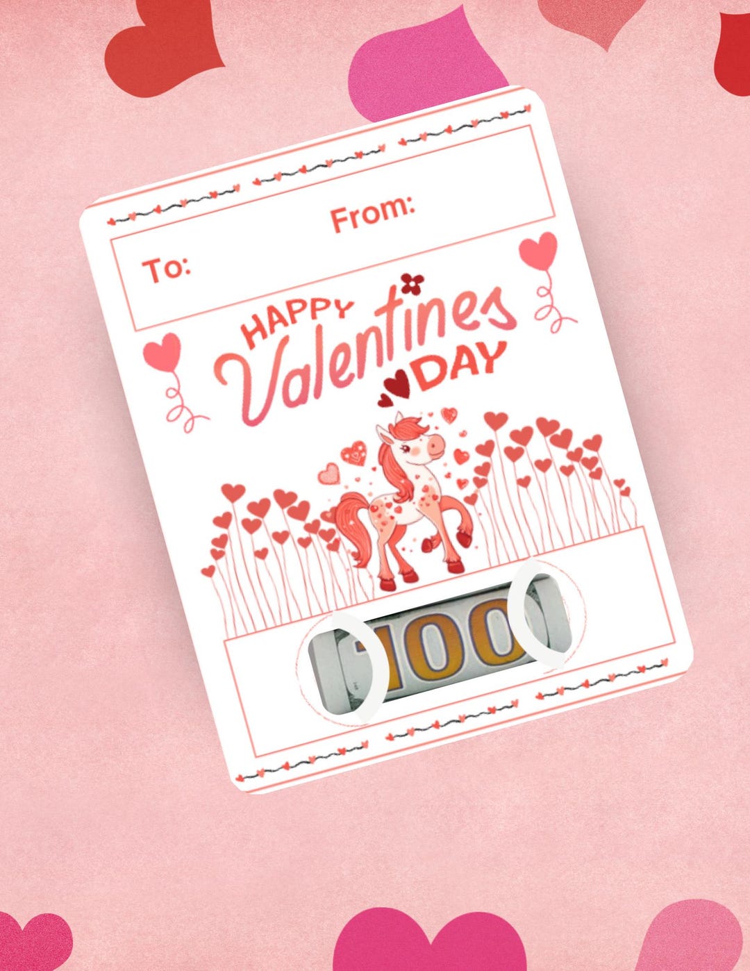 Money Cards for Valentine's Day, Horse/pony Money Card,horse Money Card ...