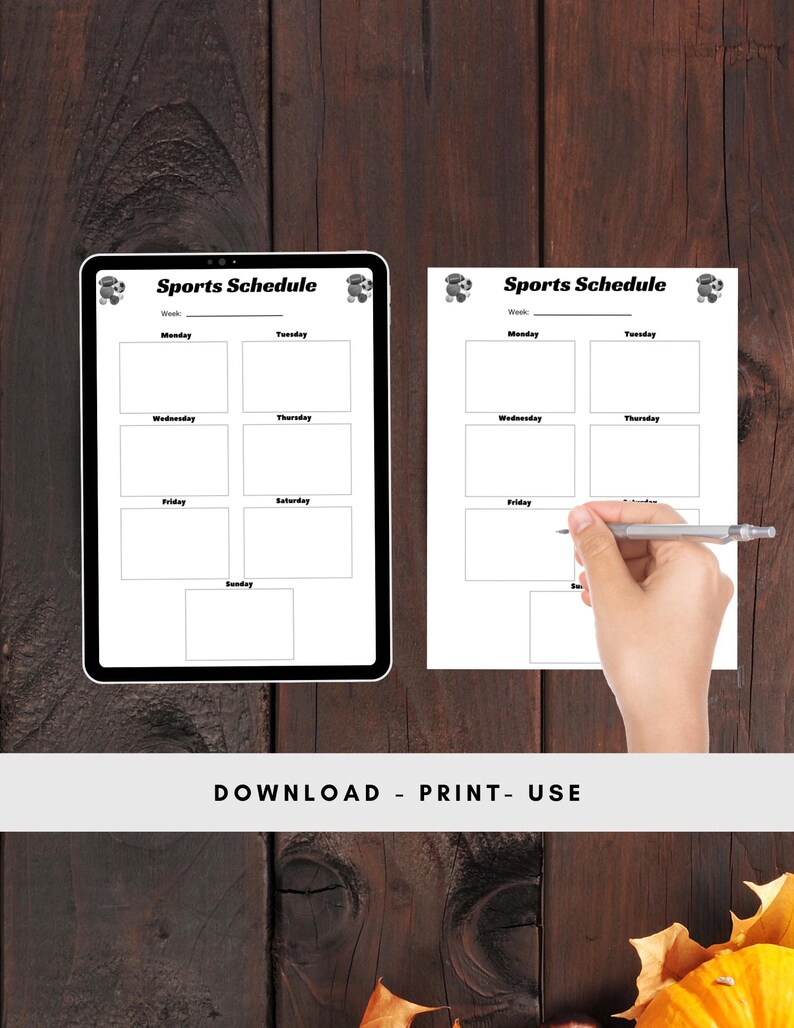 Printable Family Sports Schedule Template,calendars Sports Themed ...