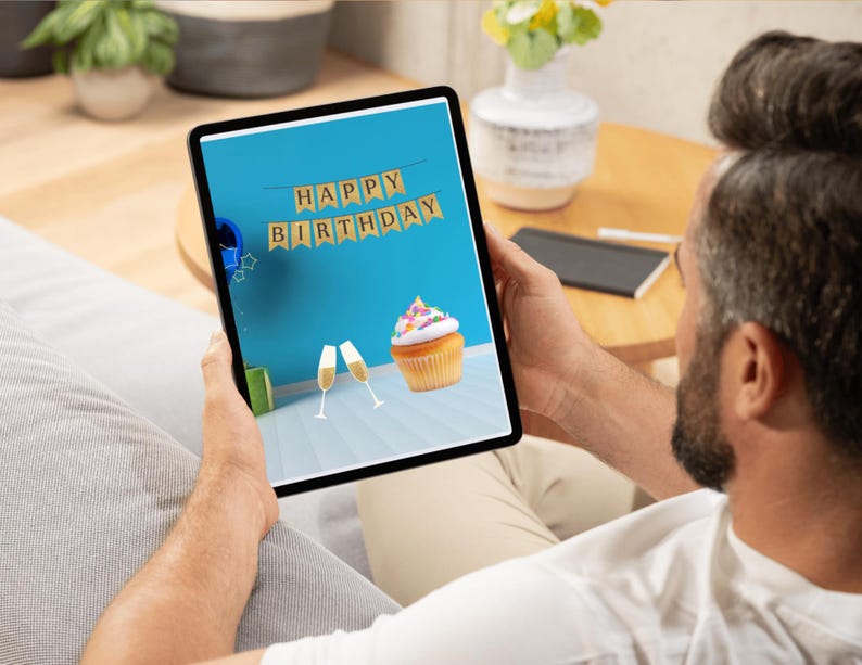 Happy Birthday E-card: Instant Digital Download, E- Birthday Greeting ...