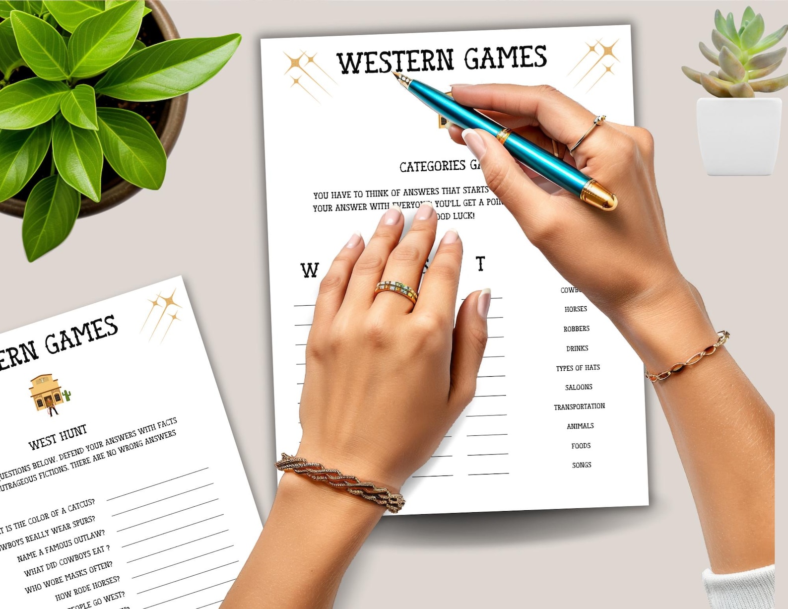 Western Party Games Bundle: Cowboy Birthday Trivia Cowboy Games ...