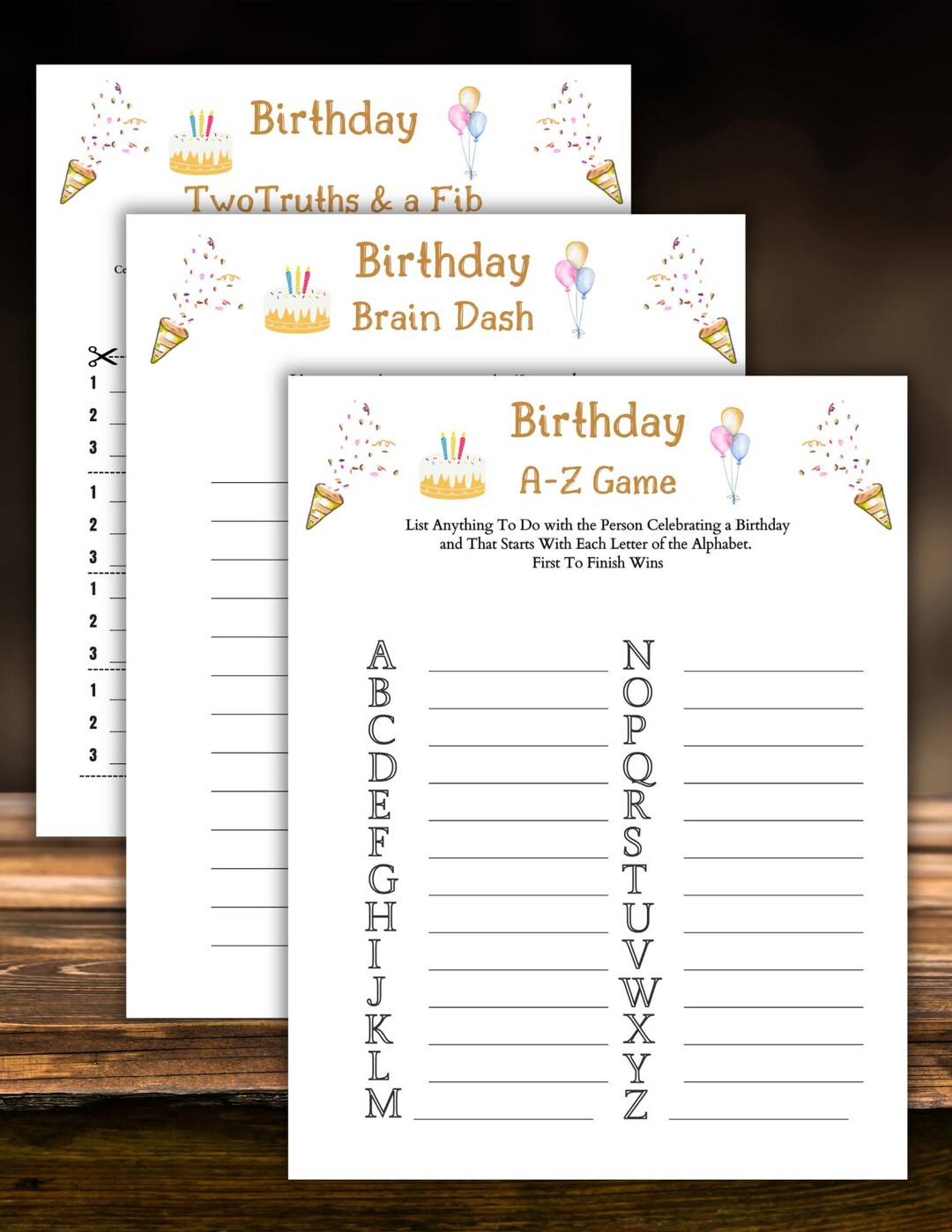Birthday Bonanza Games, Birthday Themed Games,birthday Party Games ...