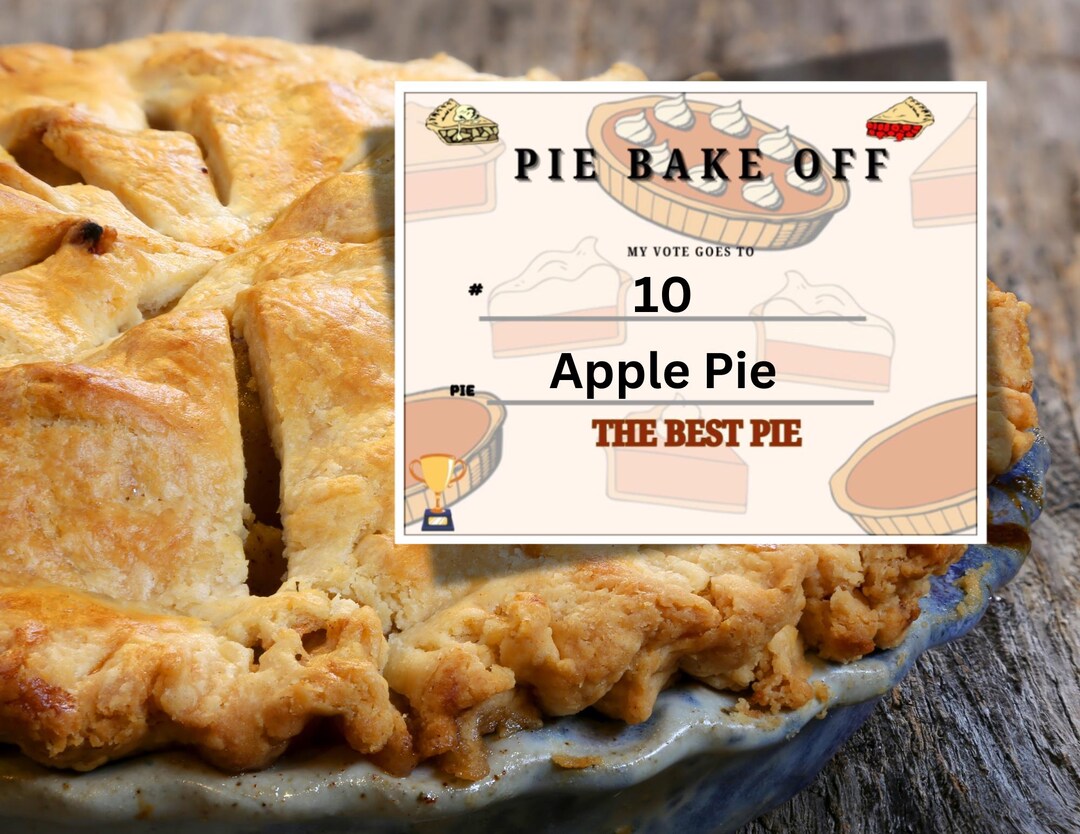 Pie Baking Contest Ballots,pie Contest Voting Ballots,printable Voting ...