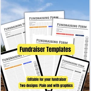 Printable Fundraising Form for Events, Charities, Sports and More ...
