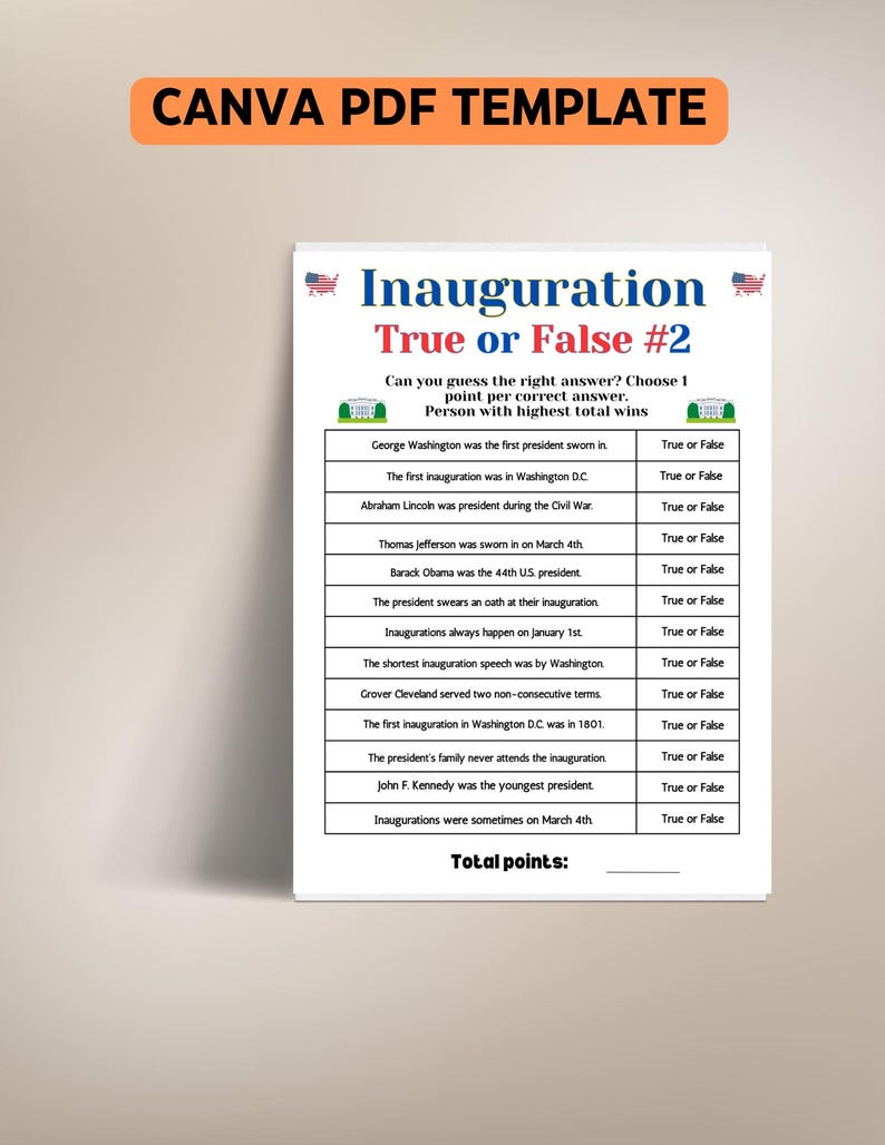 Inauguration Trivia, Inauguration Facts & Falsehoods, Kids and Adult ...