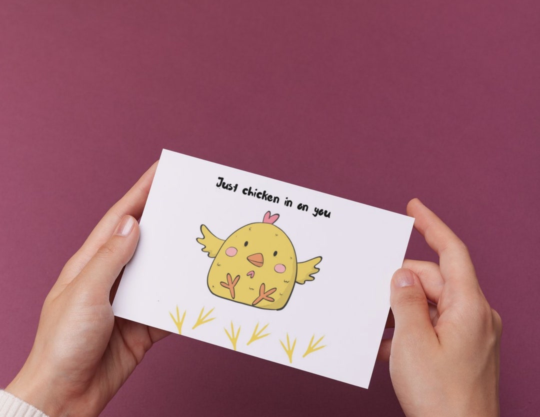 Printable Chicken Check-in Cards - Cute Feel-good Greeting,just ...