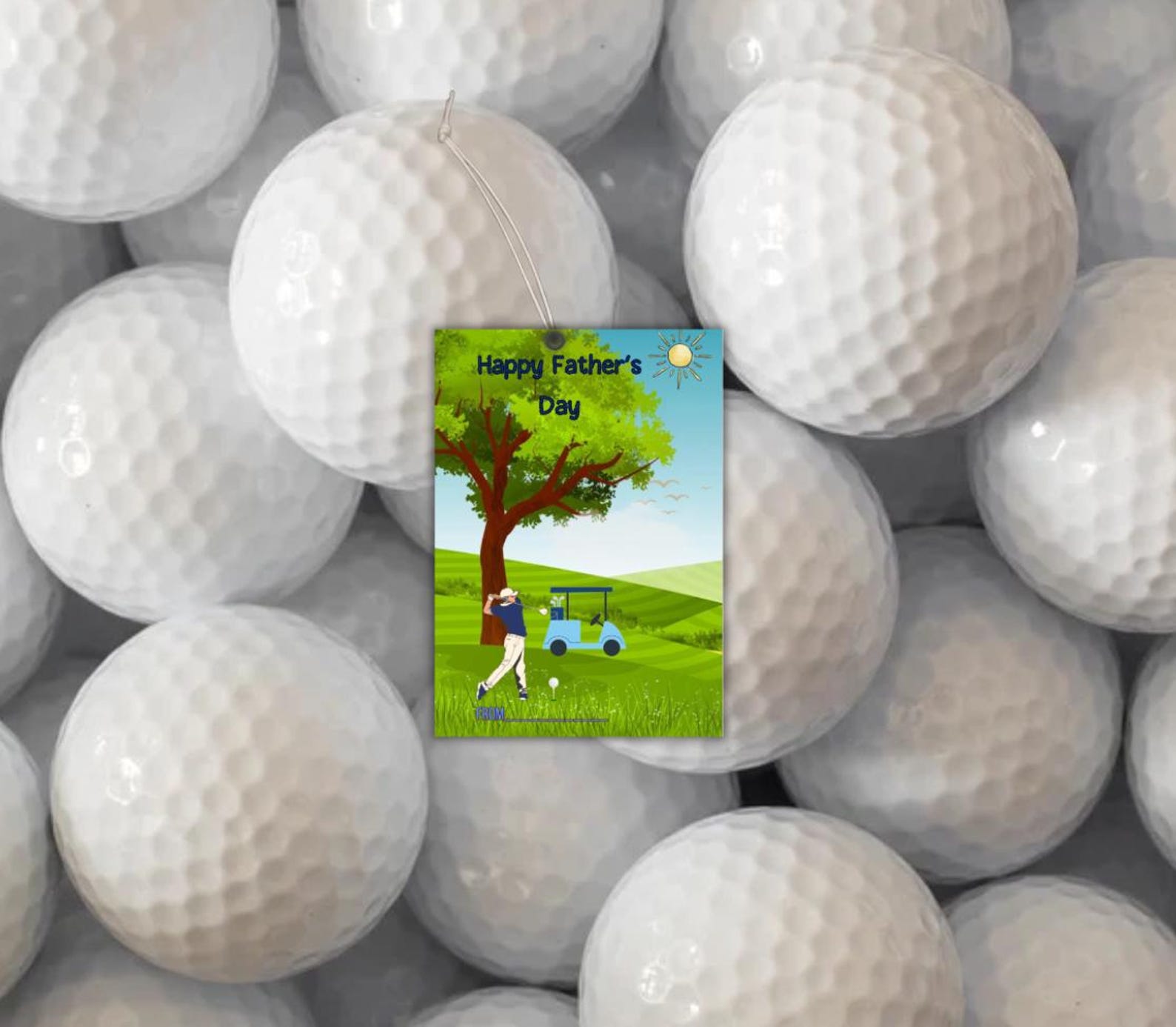 Printable Golf Themed Gift Tags for Dad, Golf Tags for Dad,fathers Day ...