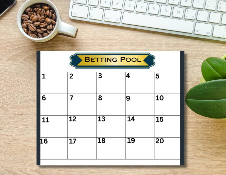 Printable Betting Pool Square Template: Game Night Chart,sports Betting ...