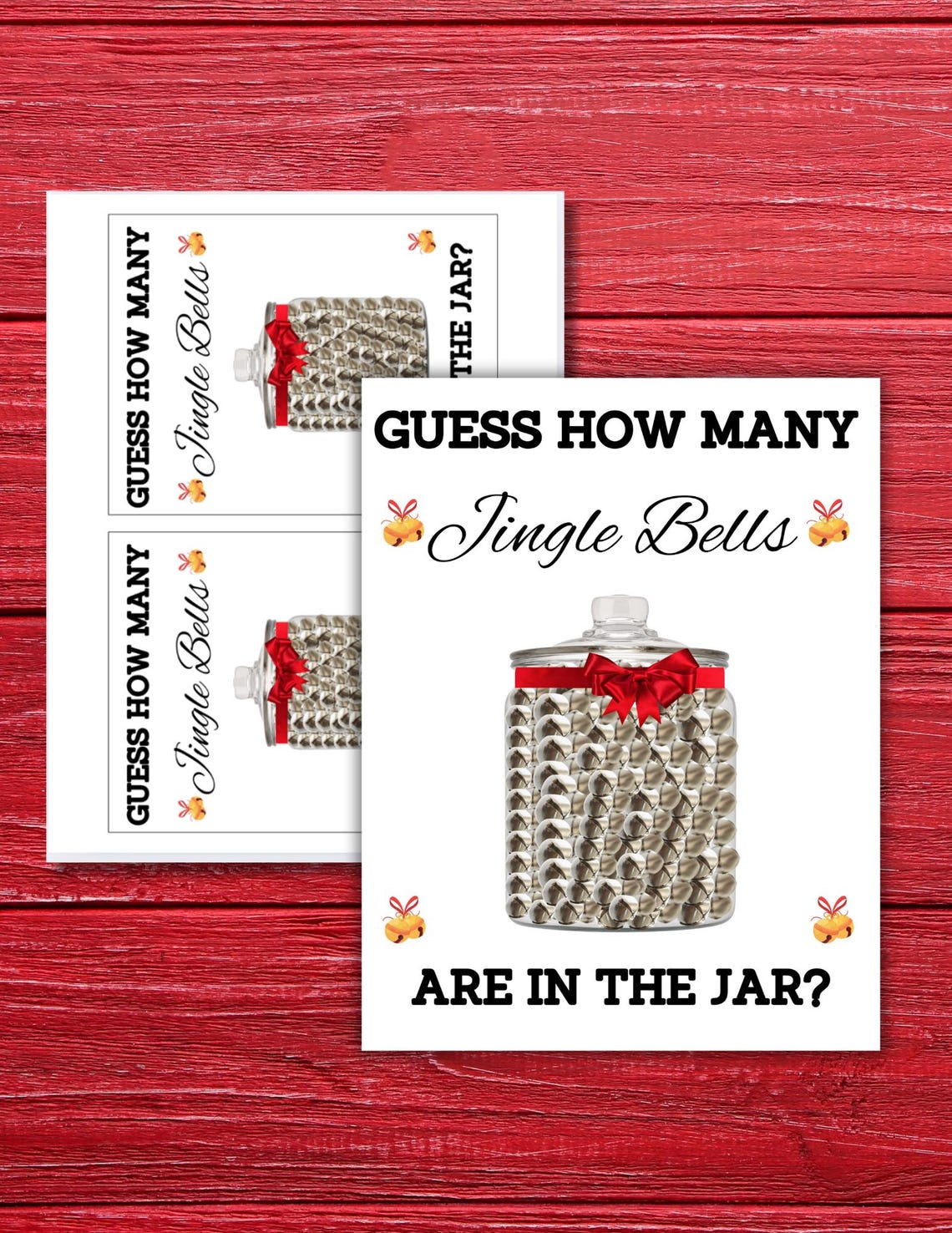 Christmas Jingle Bell Guessing Game, Jingle Bell Raffle Guessing Game ...