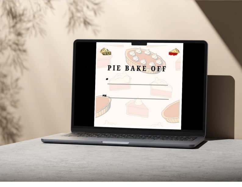 Pie Bake off Table Markers, Pie Baking Contest, Contestant Numbers ...