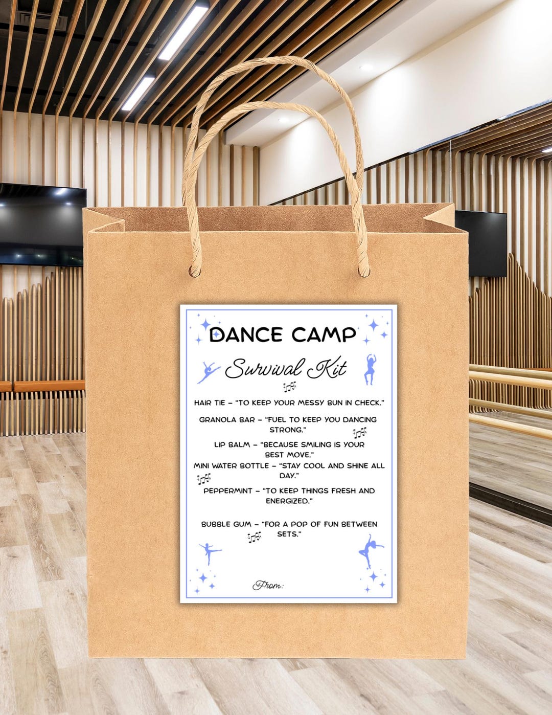 Dance Camp Survival Kit Tags: Printable Goodie Bag Labels (PDF Download ...