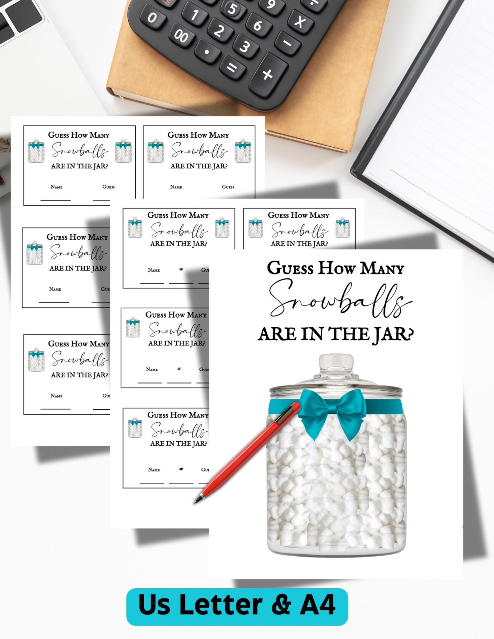 Guess How Many Snowballs Game, Winter Themed Raffle Game,printable ...