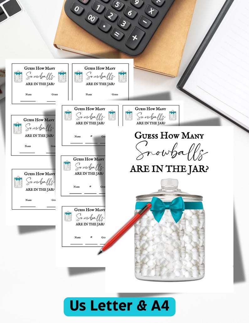 Guess How Many Snowballs Game, Winter Themed Raffle Game,printable ...